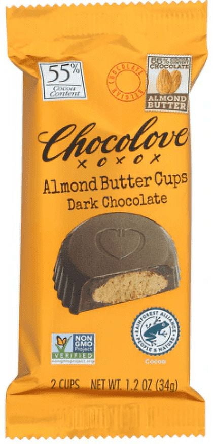 Chocolove Almond Butter Cups Dark Chocolate 1.2 oz Pack of 3 - Walmart.com