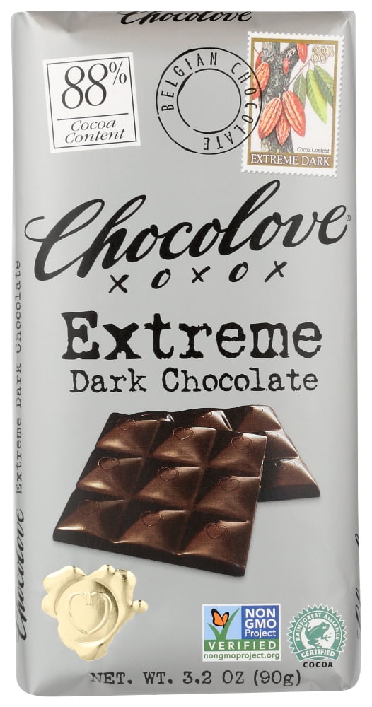 Chocolove Extreme Dark Chocolate Bar, 88% Cocoa, 3.2 Oz - Walmart.com