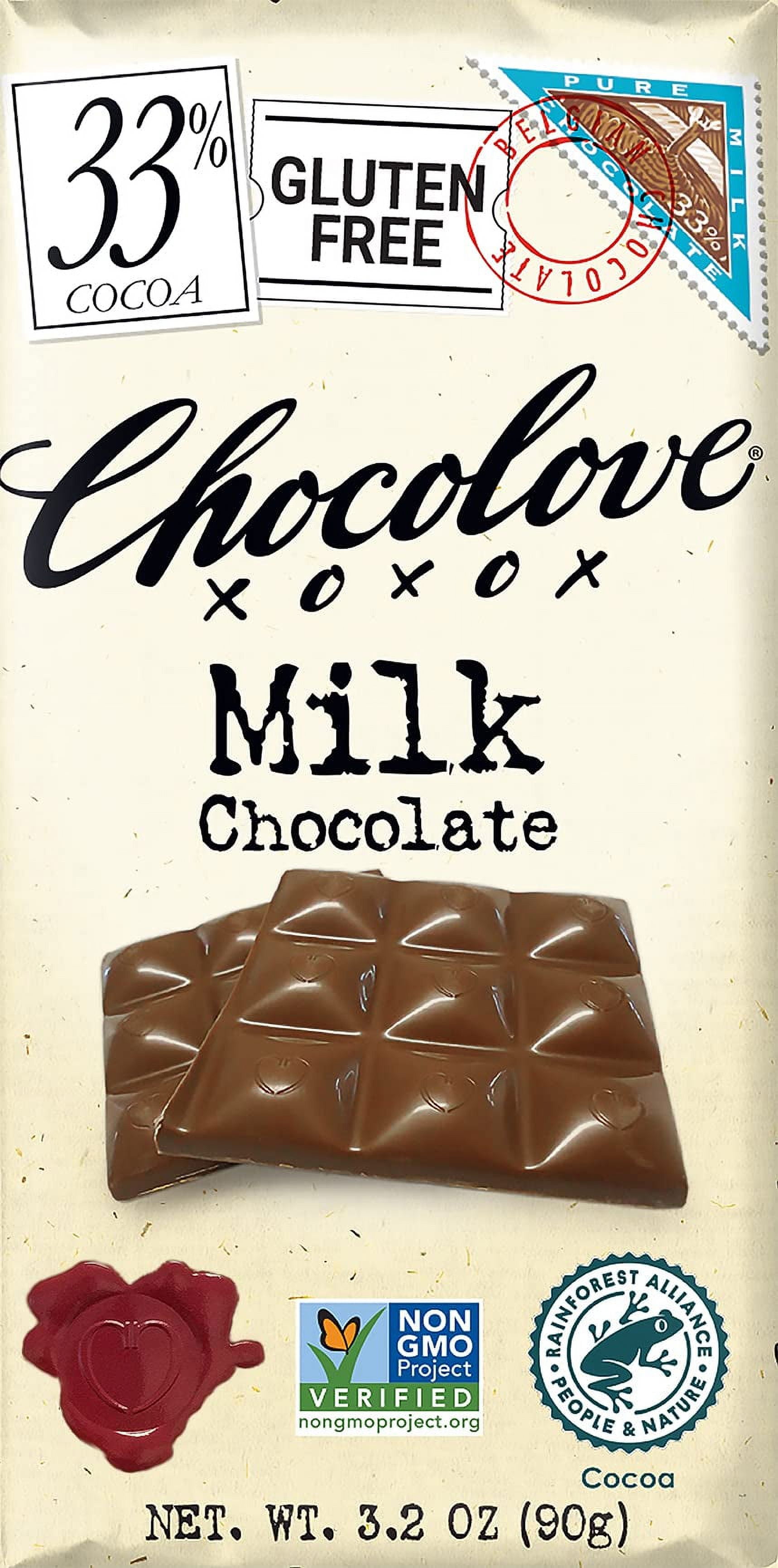 Chocolove Gourmet Belgian Milk Chocolate Bars, 33% Cocoa, Caramel ...