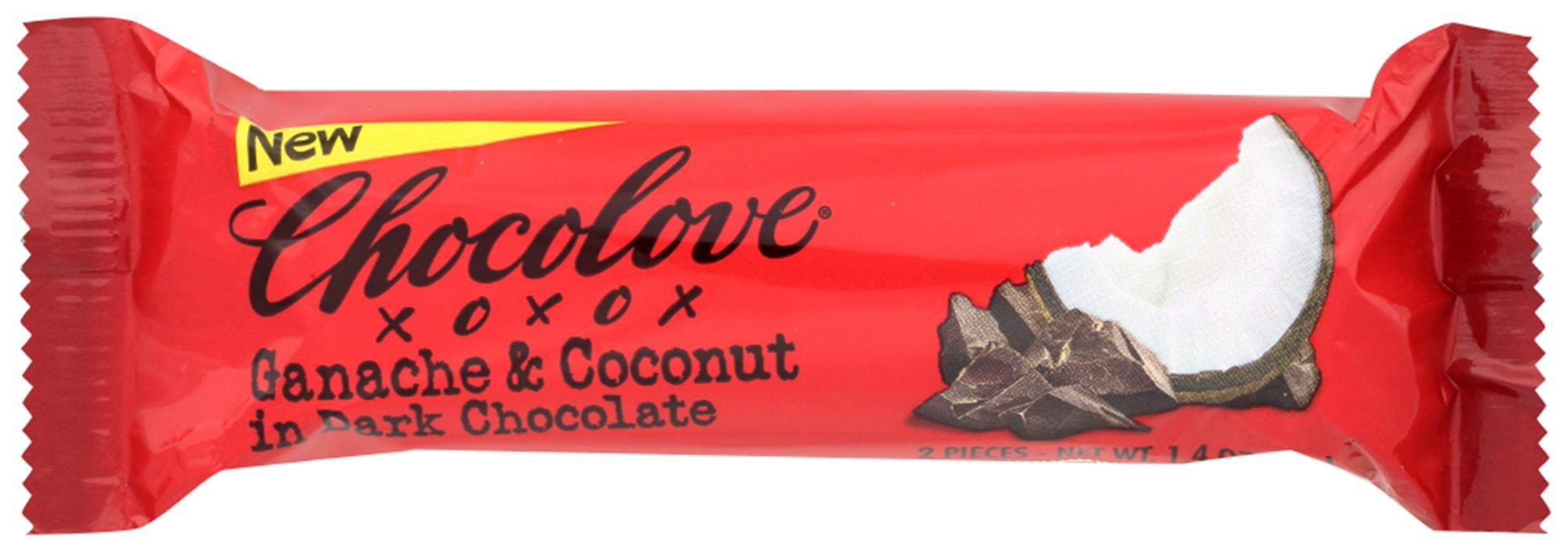 Chocolove Xoxox Ganache & Coconut In Dark Chocolate, 1.41 Oz - Walmart.com