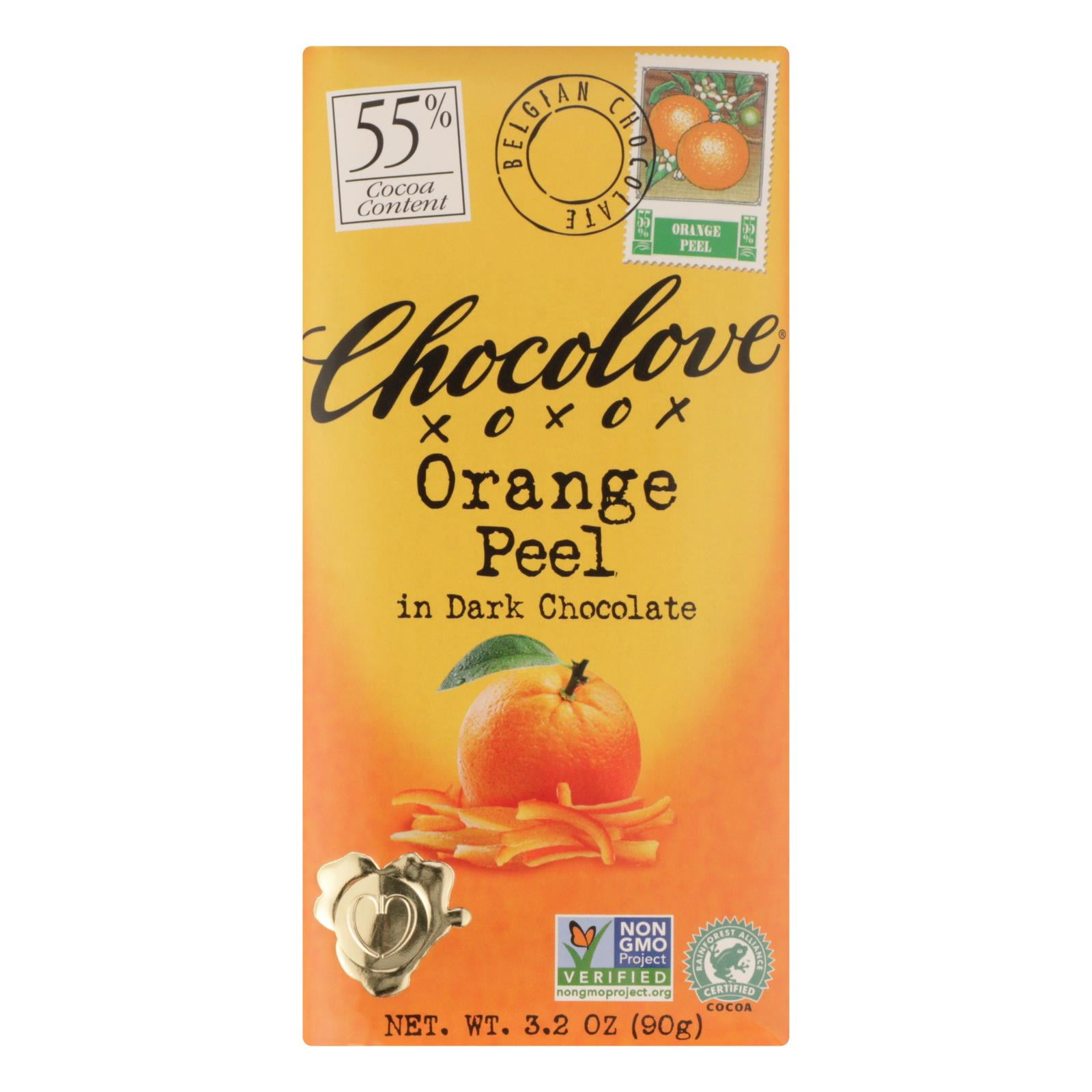 Chocolove Xoxox - Premium Chocolate Bar - Dark Chocolate - Orange Peel ...