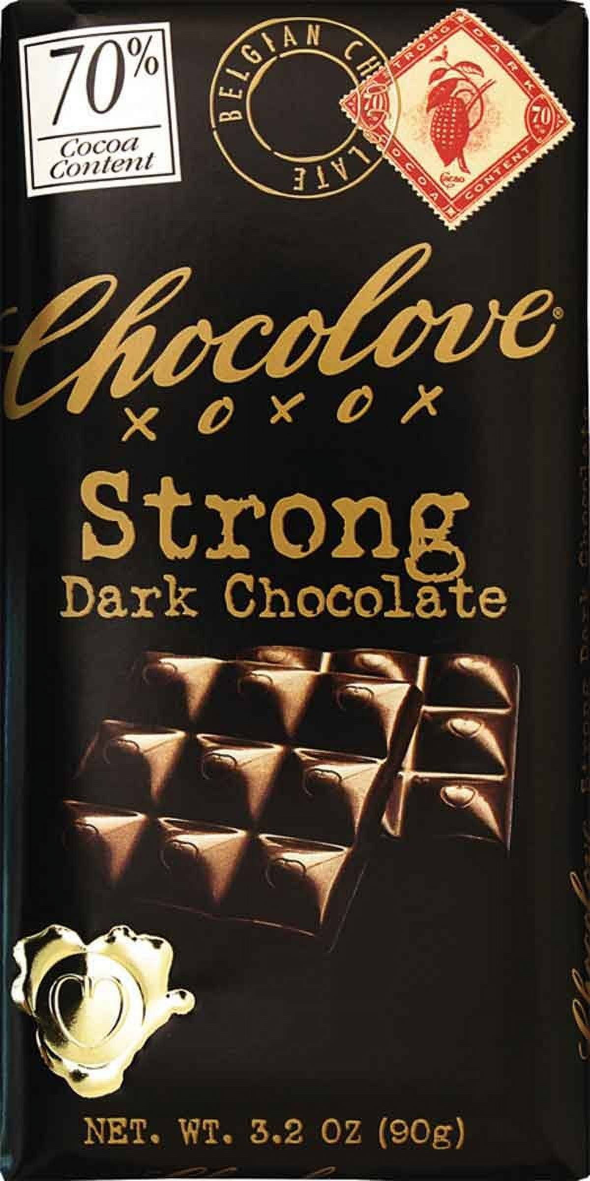 Chocolove Xoxox Premium Strong Dark Chocolate Bar, Kosher Certified ...