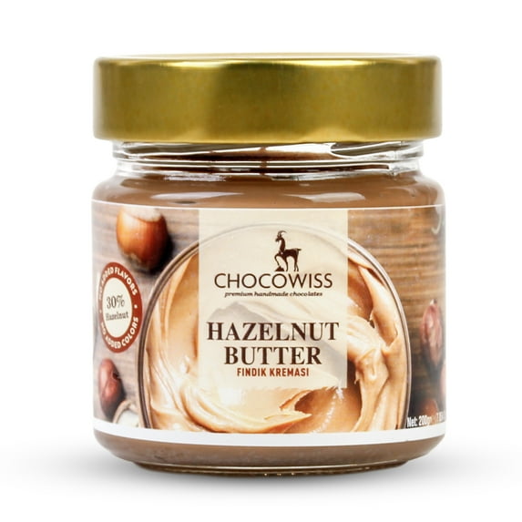 Chocoswiss Premium Hazelnut Butter, Smooth Roasted Nut Paste for Baking ...