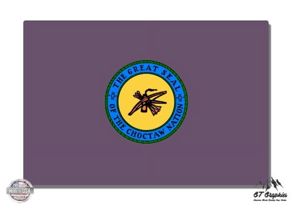 Choctaw Nation Flag - 12" Vinyl Sticker Waterproof Decal - Walmart.com