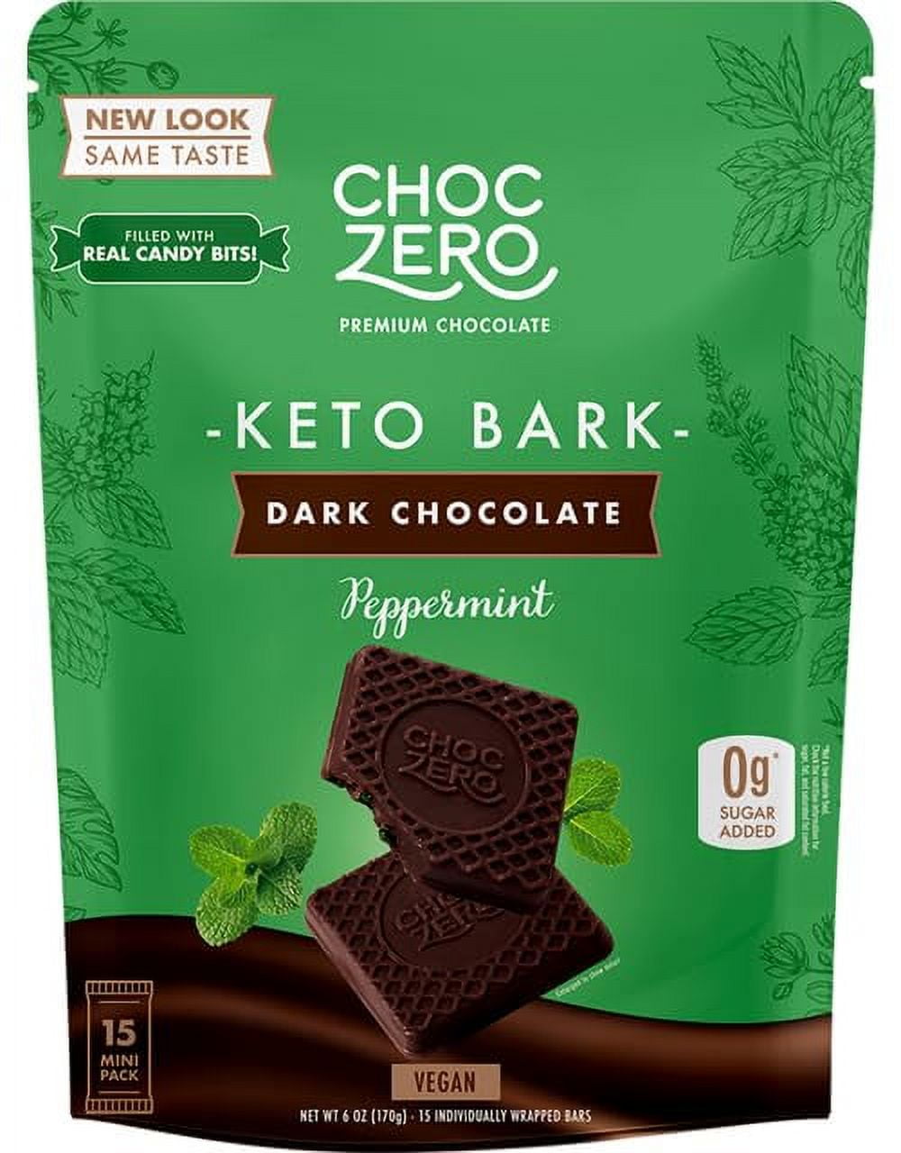 Choczero Dark Chocolate Peppermint Bark, 6 Oz. (PACK OF 2) - Walmart.com