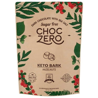 ChocZero Keto Bark Dark Chocolate - Sugar Free, Low Carb, Diabetic ...