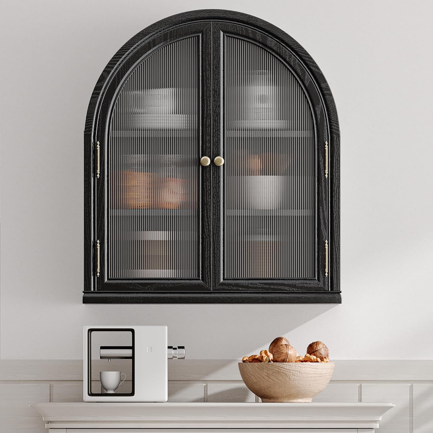 Chogori Arched Bathroom Wall Cabinet, 27x24x9 Inch Over The Toilet ...