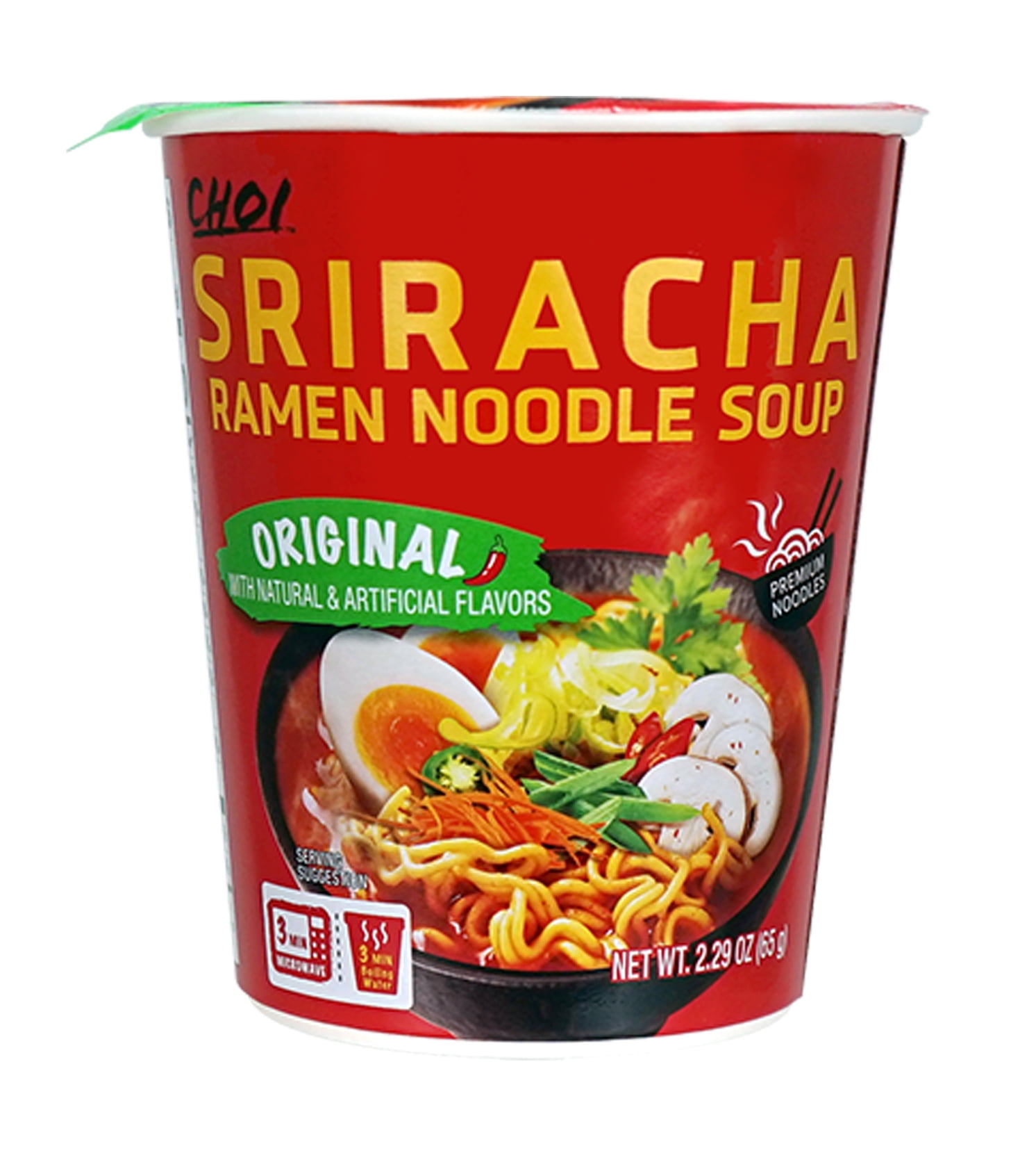 Choi Spicy Sriracha Original Flavor Ramen Cup, 2.29 oz - Walmart.com