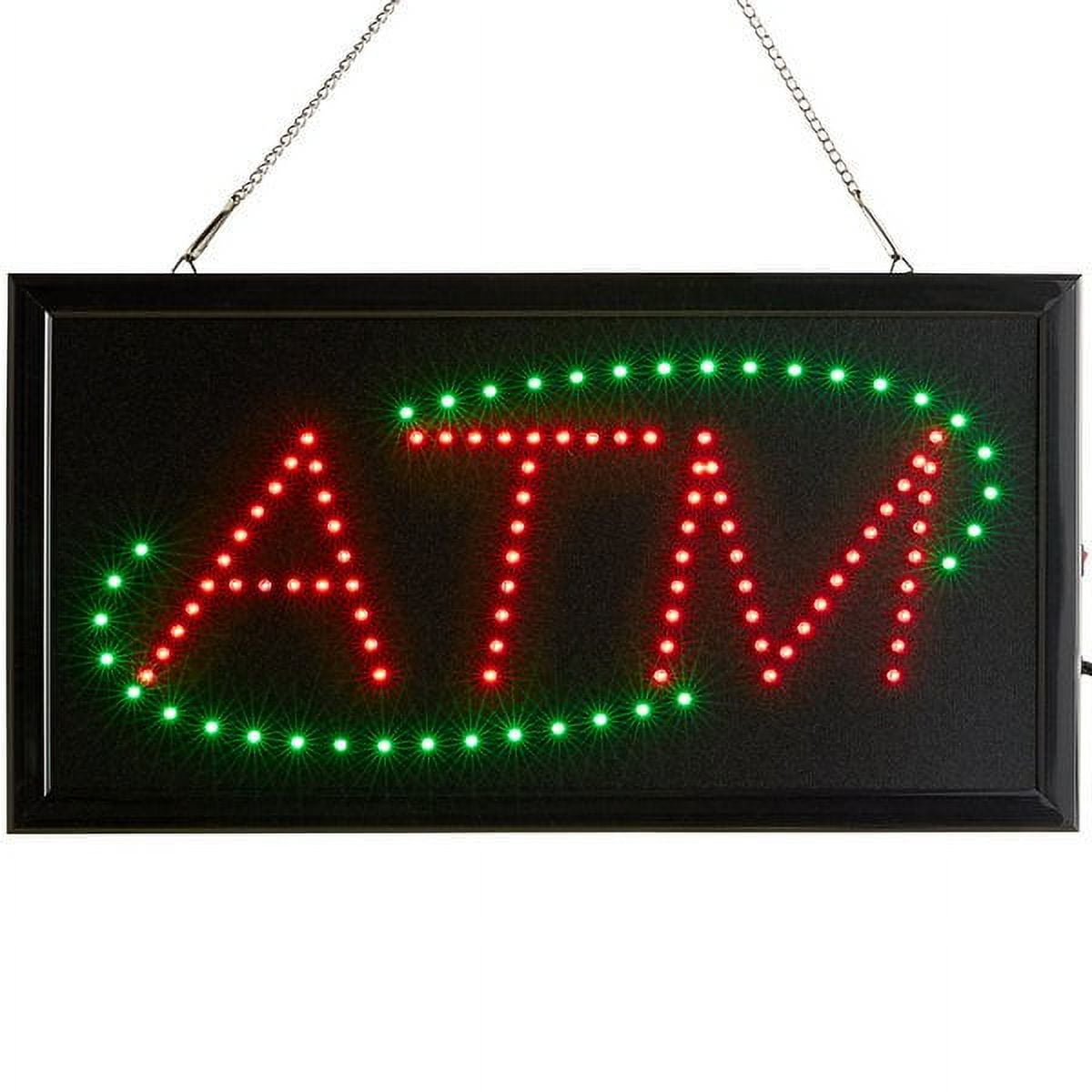 Choice 19" x 10" LED Rectangular Red and Green ATM Sign with Two ...