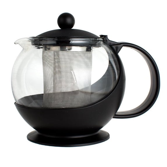 Choice 25 oz. Tempered Glass Tea Pot Infuser with Stainless Steel ...