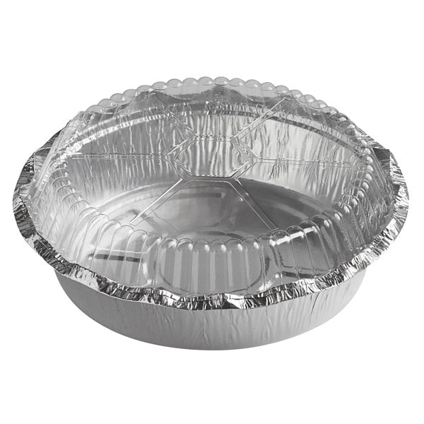 Choice 7" Round Foil Take-Out Pan with Dome Lid - 200/Case - Walmart.com