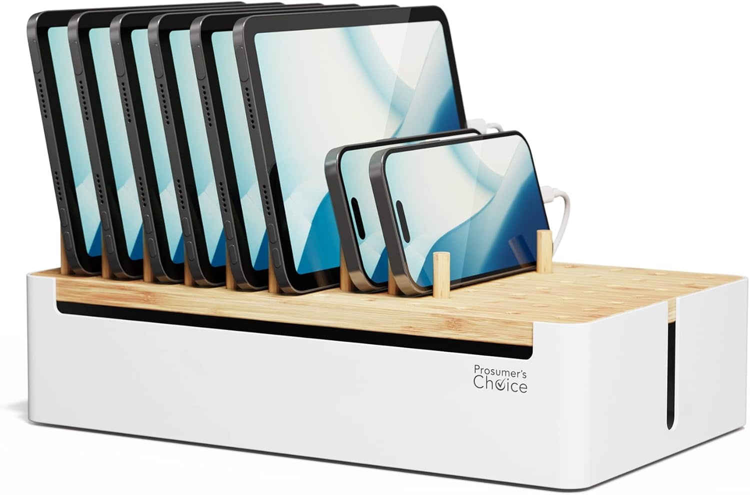 Choice Bamboo Charging Station for Multiple Devices - Wooden Charger ...