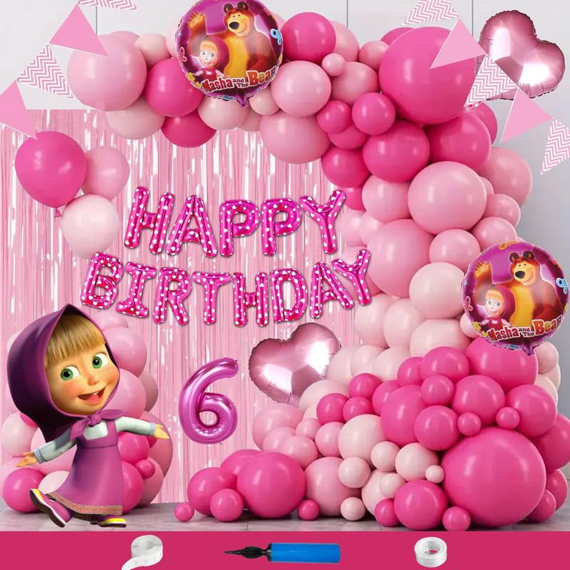 Choice Corner 6 year Happy Birthday Decoration Kit for Kids Masha Theme ...