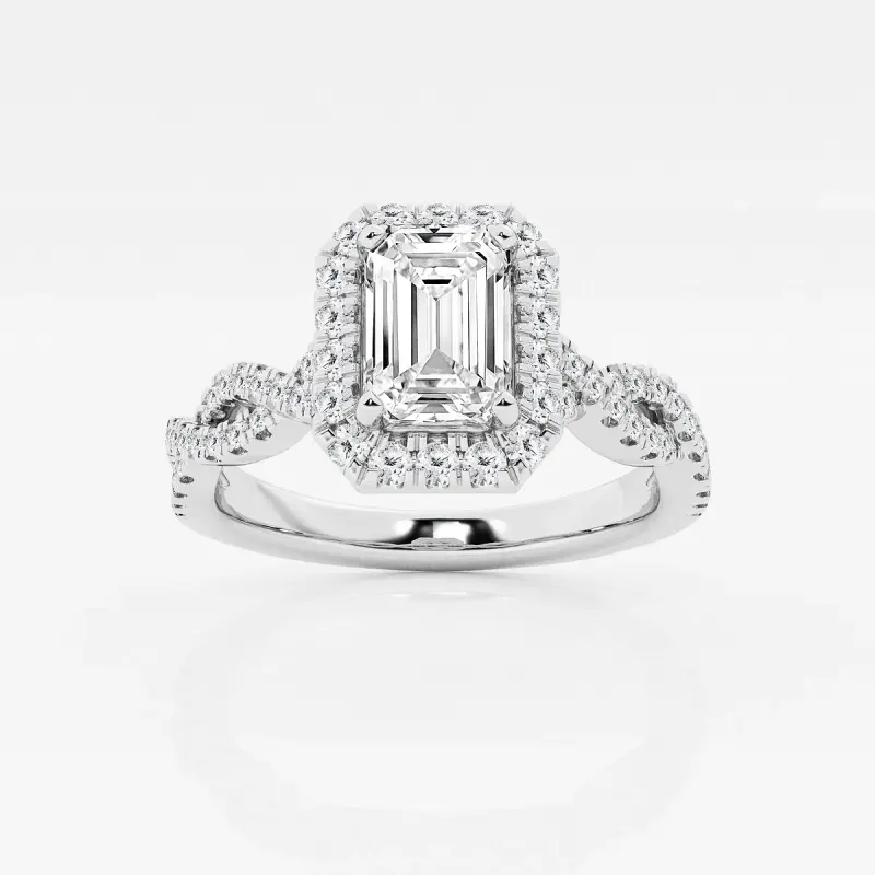 Choice Jewel Timeless 2 Ct Emerald Cut Infinity Twisted Cross Over ...