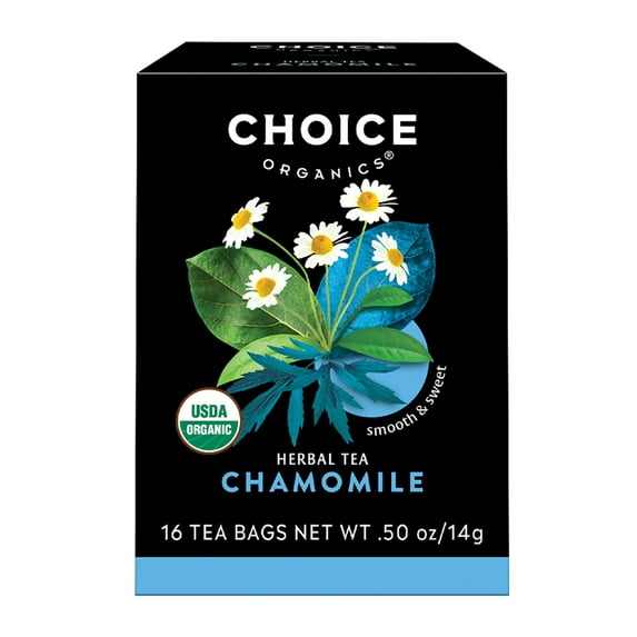 Choice Tea, Chamomile Tea, Tea Bags, 16 Ct, 0.50 OZ - Walmart.com