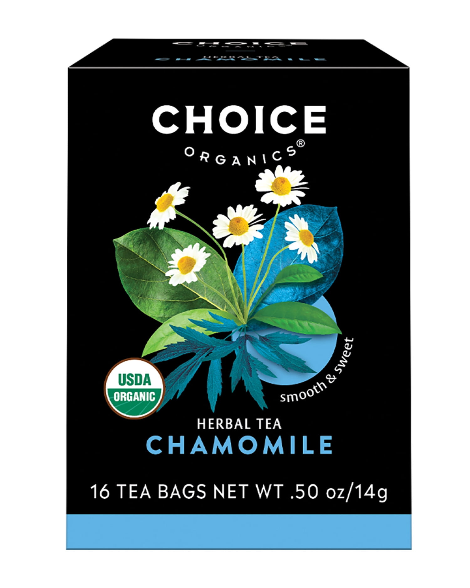 Choice Organics Organic Chamomile Tea - Caffeine-Free Herbal Tea Bags ...