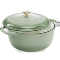 Choice Products 6 Quart Enamel Cast-Iron Round Dutch Oven, Family Style ...