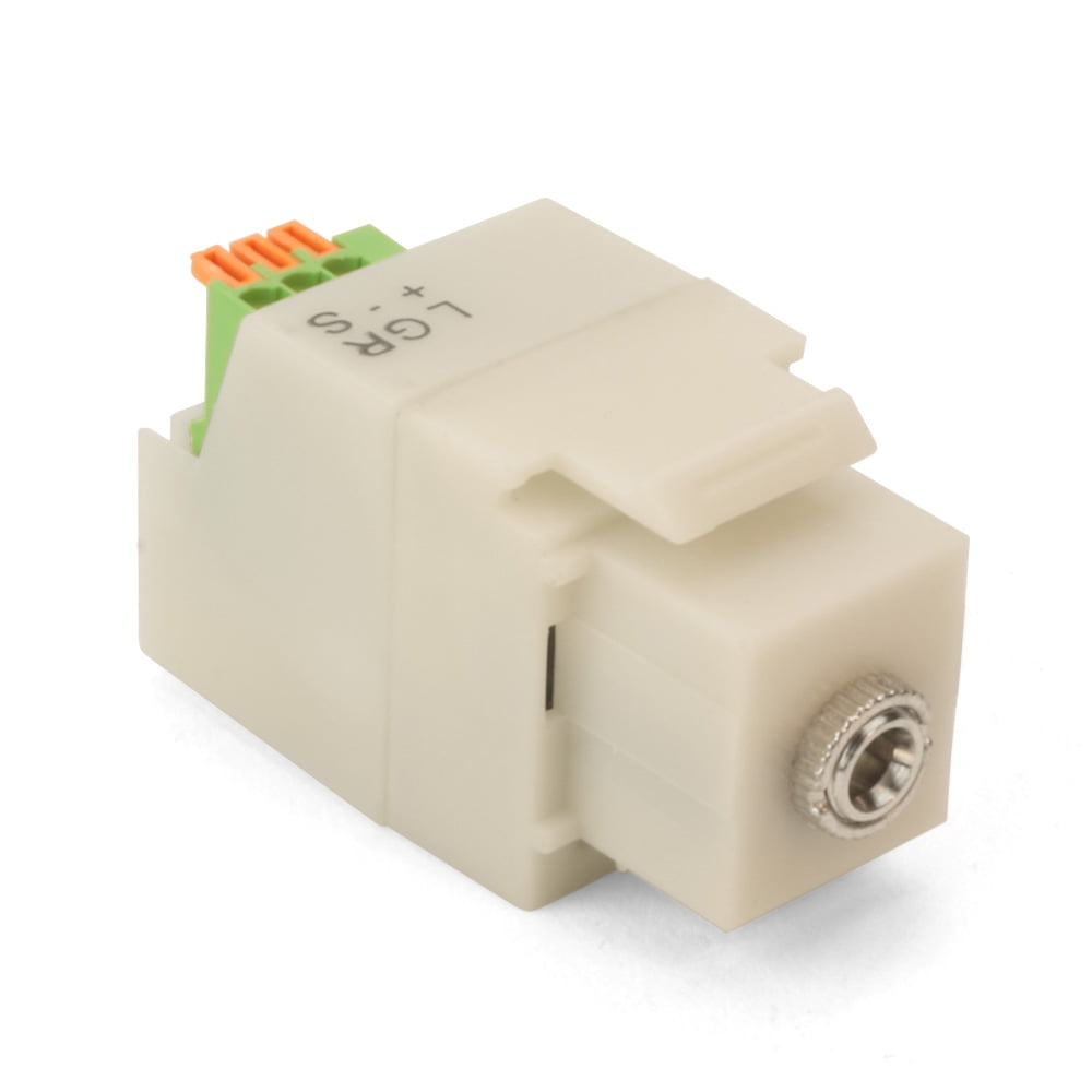 Choice Select 1/8" 3.5mm Stereo Mini Plug Keystone Jack (Ivory ...