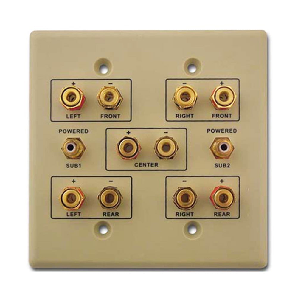 Choice Select Dual Gang 5.2 Home Theater Wall Plate (Ivory) - Walmart.com