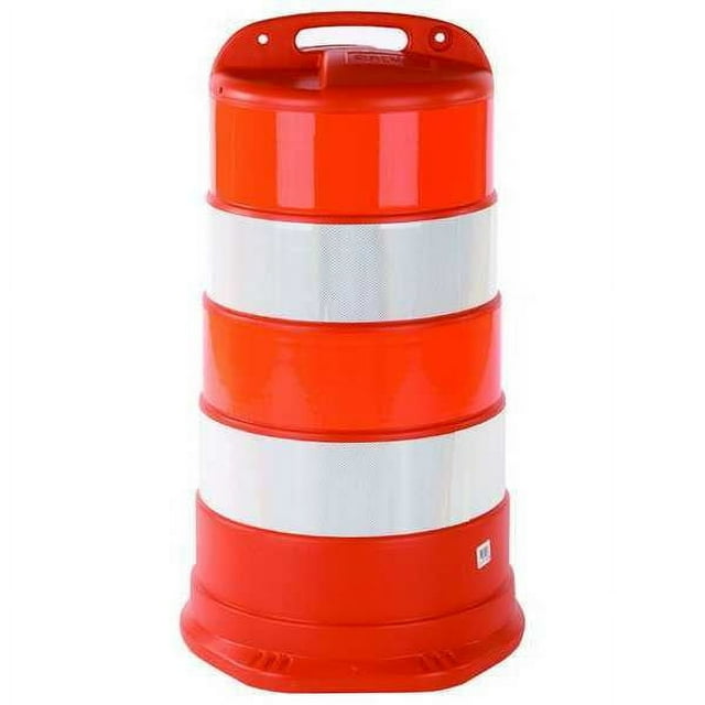 Traffic Barrel, HDPE, Engineer, 41 1/2 in Height, 18 Length, 9 lb ...