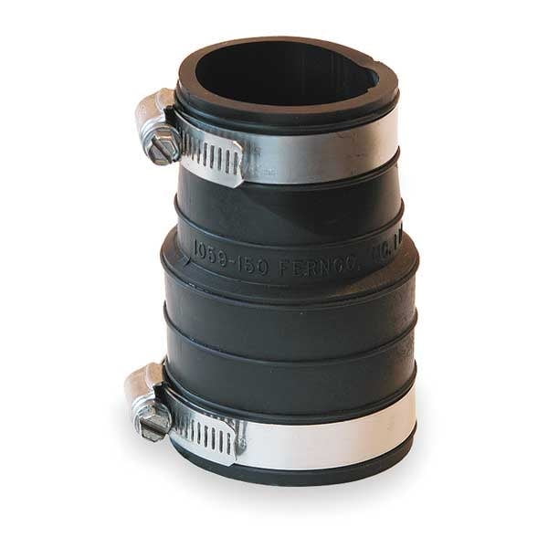 Manufacturer Varies Flexible Coupling, PVC, 1 1/2" Pipe Size 1059-150 ...
