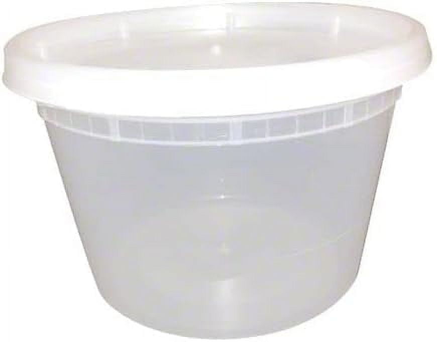 ChoiceHD 16 oz. Microwavable Translucent Plastic Deli Container and Lid ...