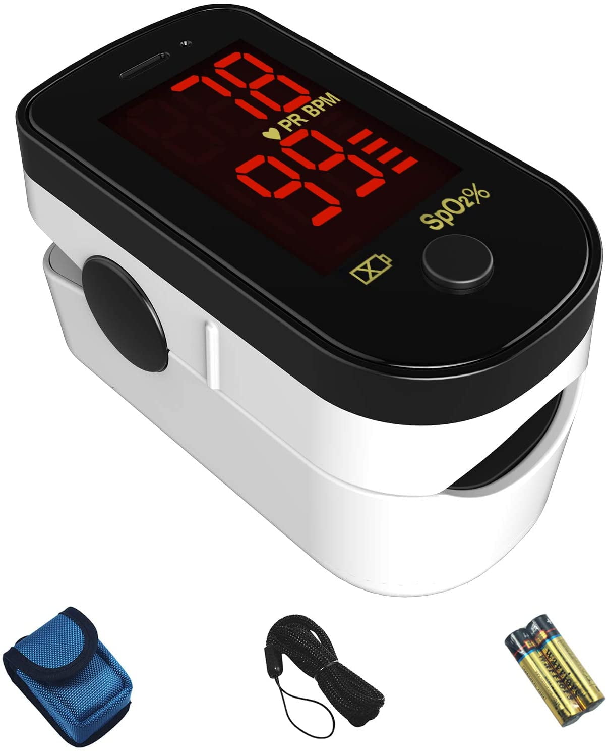 ChoiceMMed Black Finger Pulse Oximeter - Blood Oxygen Saturation ...