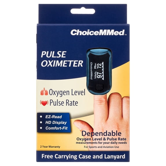 ChoiceMMed Fingertip Pulse Oximeter HSA/FSA Eligible - Walmart.com