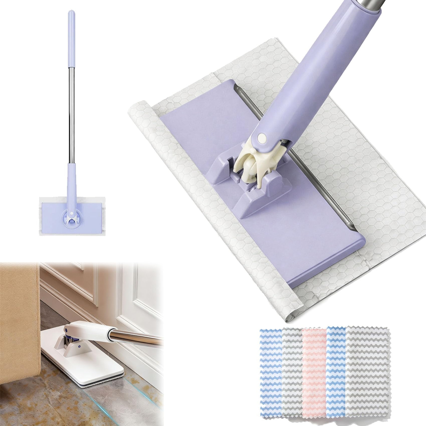Choimix mop - Convenient Cloth Changing Mini Mop with Hands-Free Cloth ...