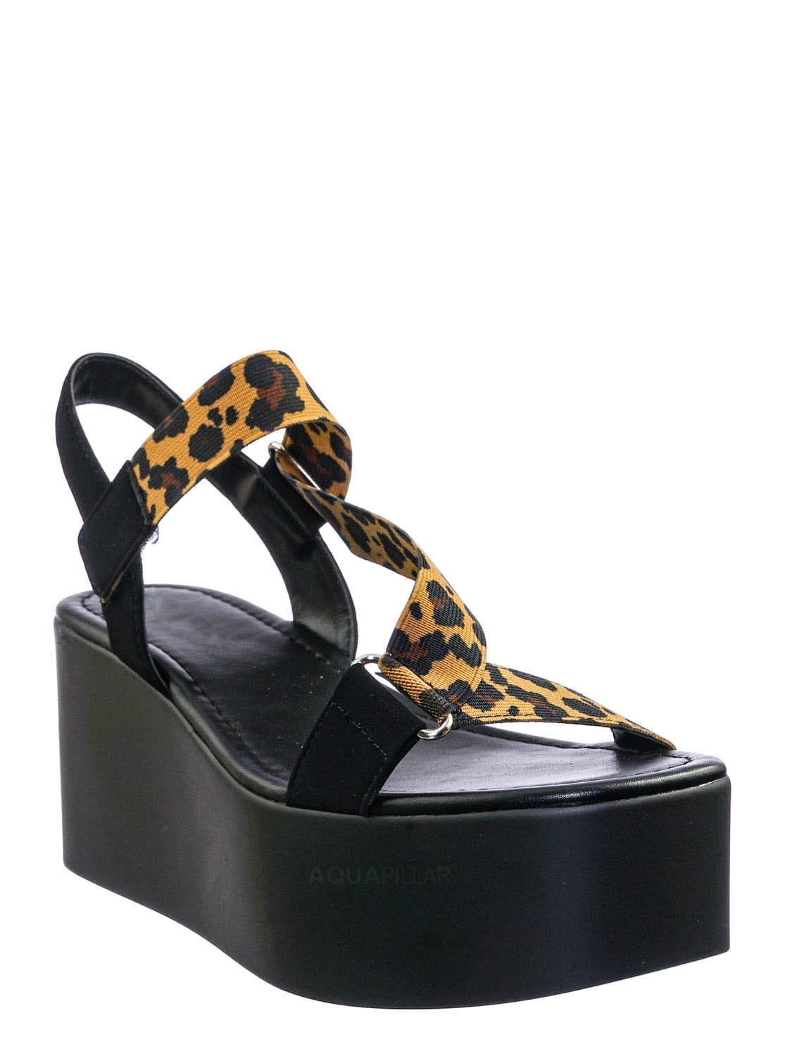 Choir Flatform Elastic Asymmetrical Strap - Women Open Toe Platform ...