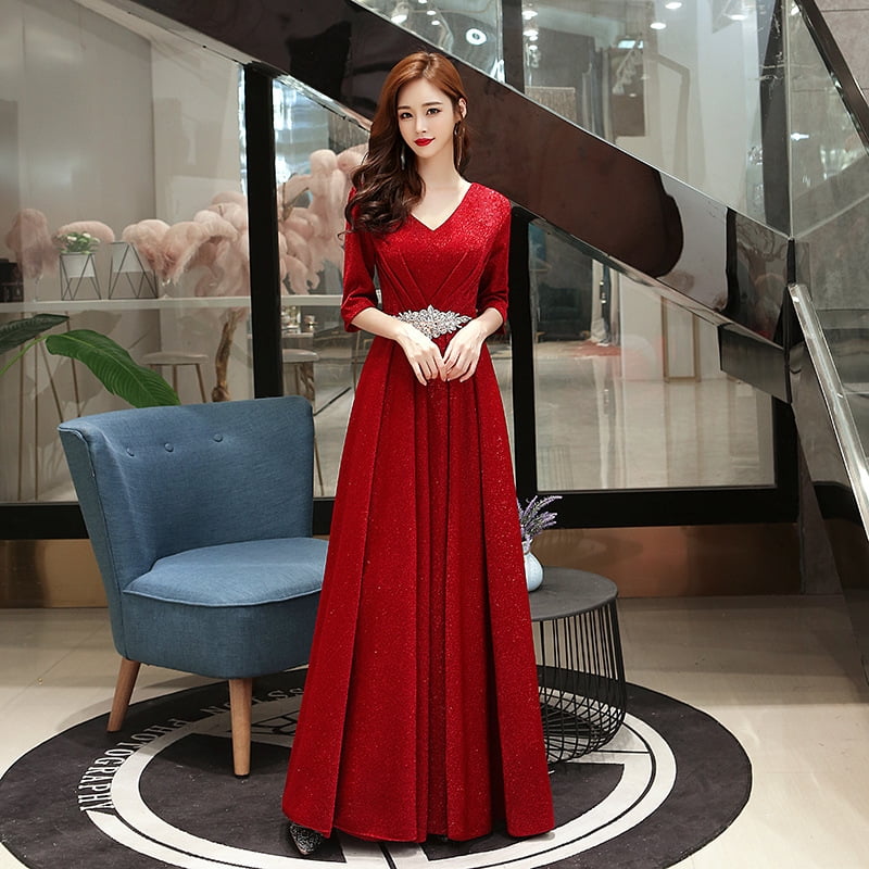 Choir Performance Dress for Women, Long Elegant Host Evening Dress ...