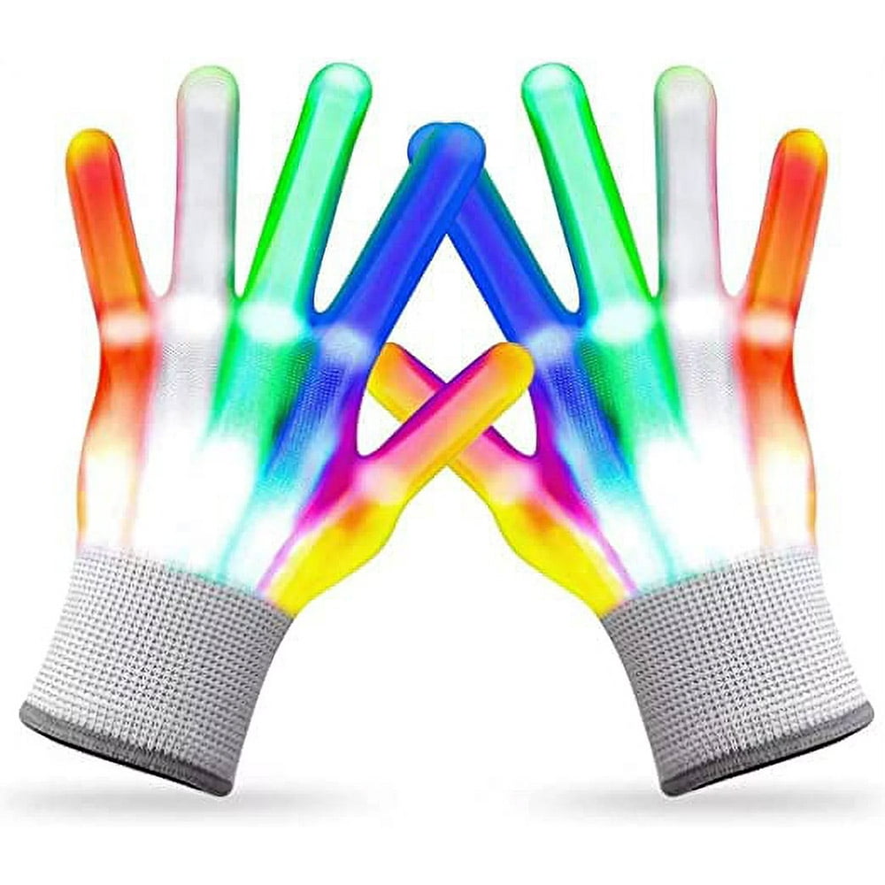 Chok 1 Pair LED Gloves for Children,Light up Gloves Toys Age 8-10 Years ...