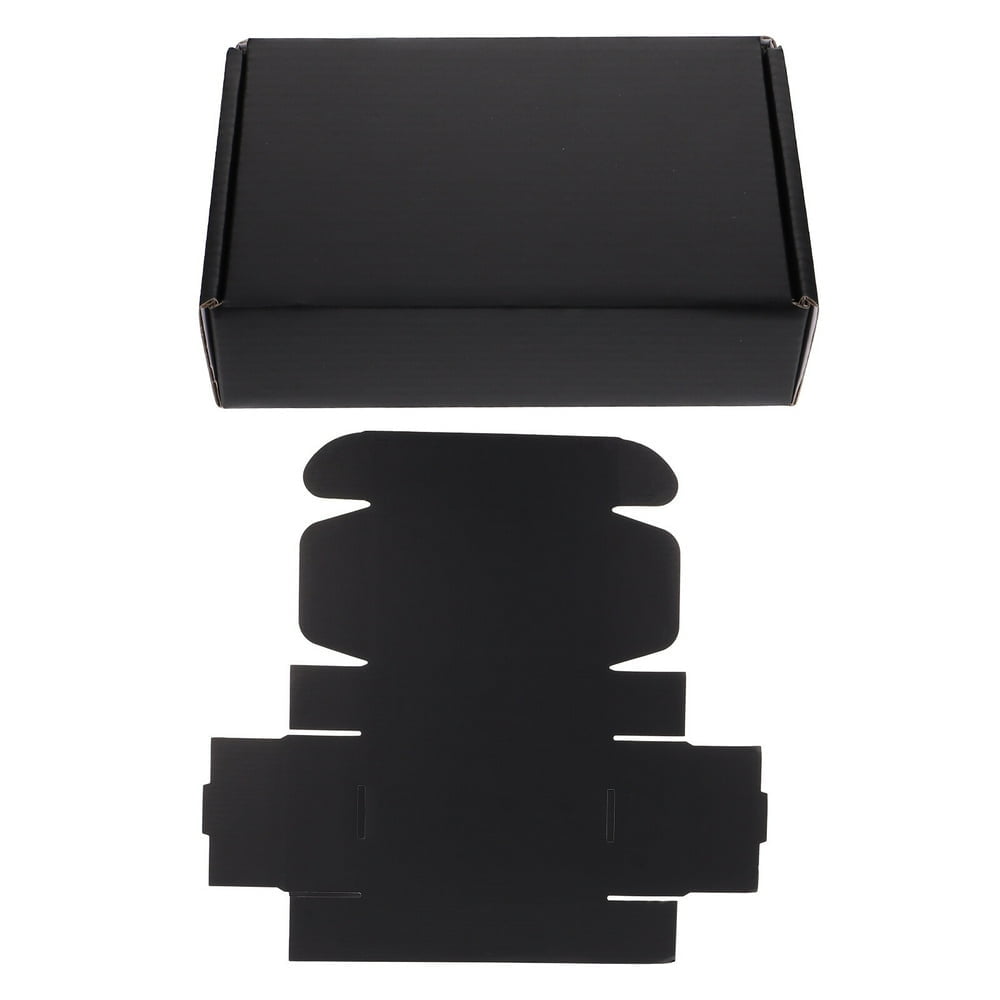 Chok 10 PCS Glossy Black Mailing Box Large Moving Boxes Color Airplane ...