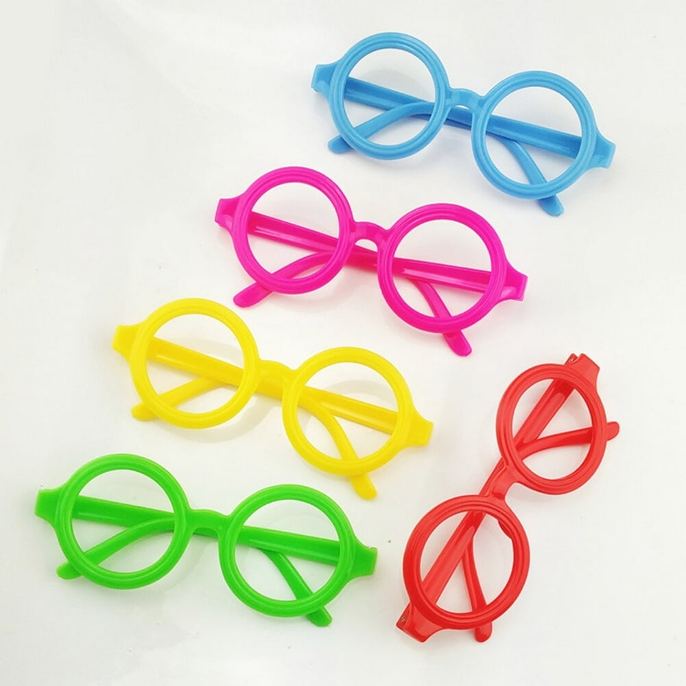 Chok 10PCS Plastic Round Glasses Frame Toys No Lens Eyeglasses Rack ...