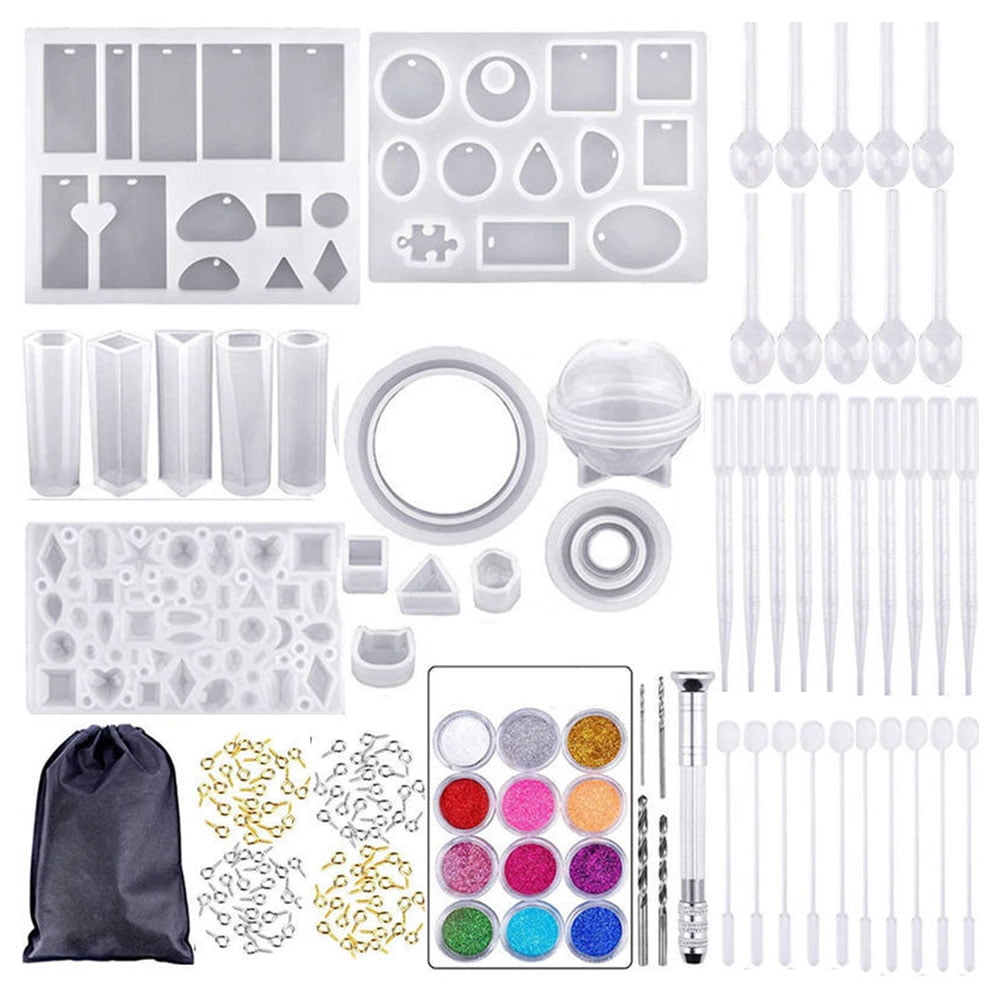 Chok 159 Pcs Resin Silicone Molds, Silicone Mold Starter Kit for ...