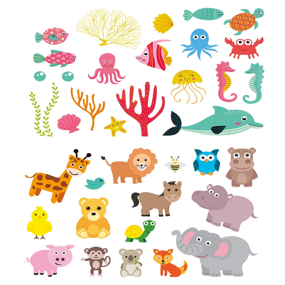 Chok 37Pcs Glow in The Dark Sea Wall Decals, Ocean and Animal Theme ...