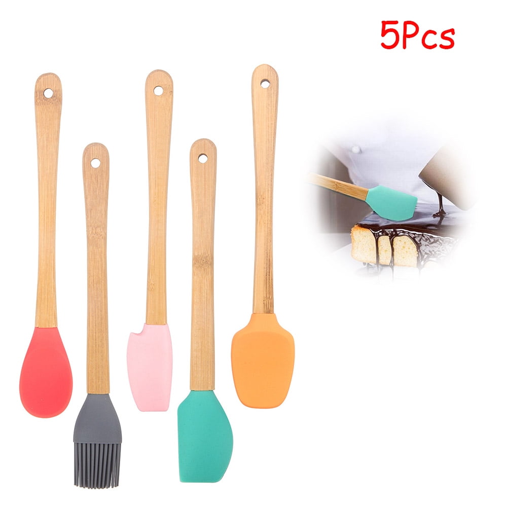 Chok 5 Pack Small Silicone Spatula Set, Mini Spatulas Scrapers with ...