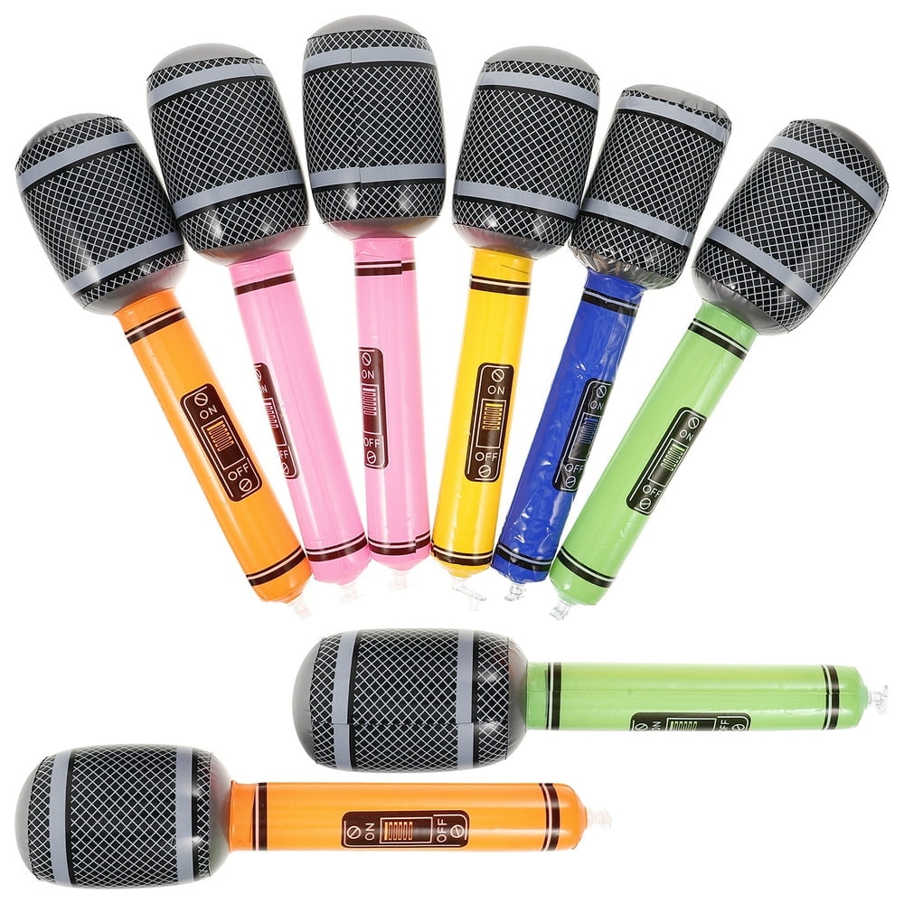 Chok 8pcs Inflatable Simulation Microphone Toys Music Party Favor ...