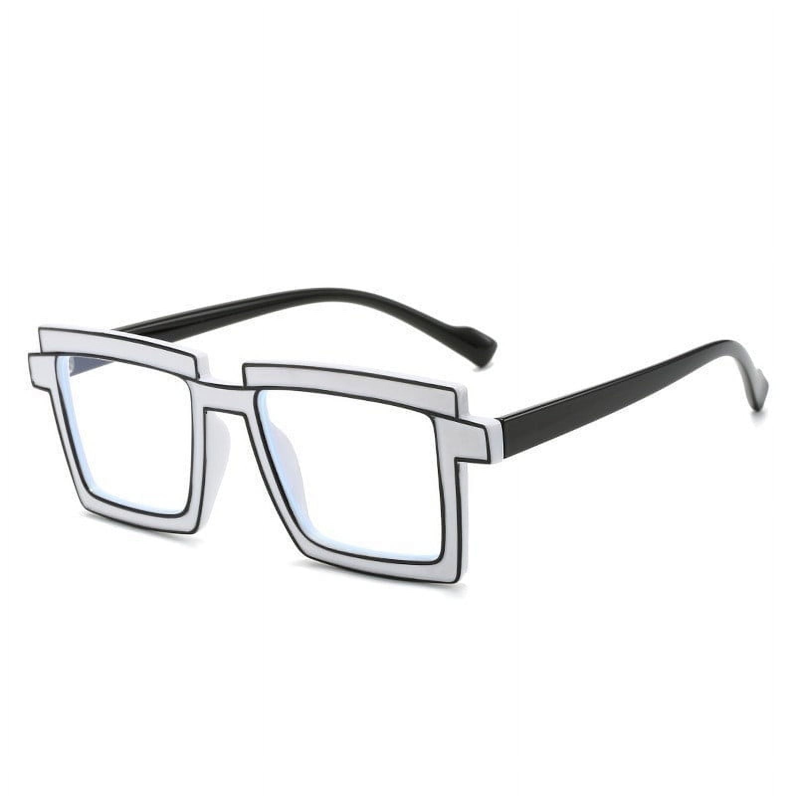 Chok Blue Light Color Block Glasses Fluorescent Color Contrast Eyewear ...