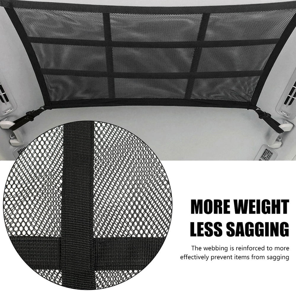 Chok Car Ceiling Cargo Net Pocket Car Roof Storage Organizer Double ...