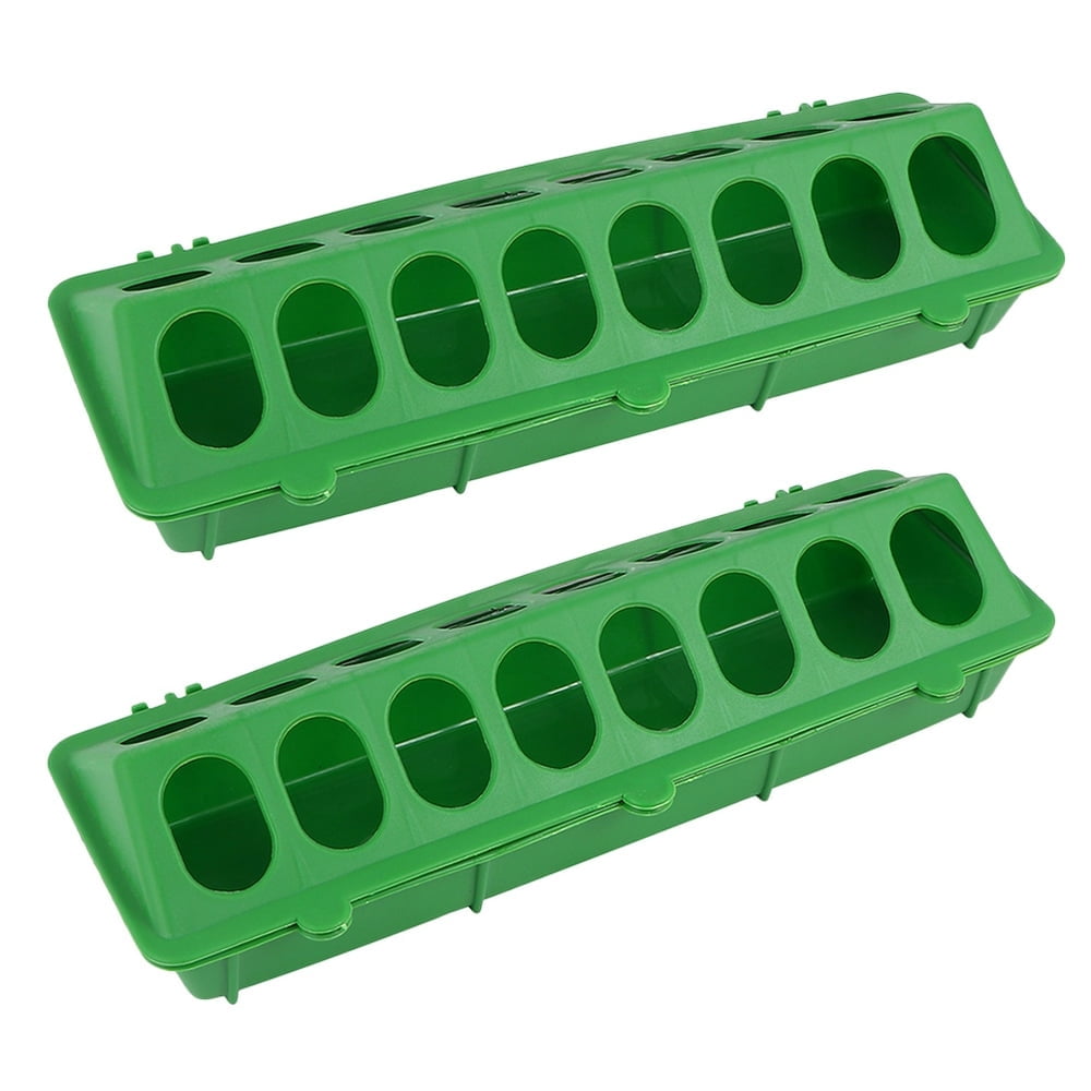 Chok Feeder Feeding Poultry Pigeon Birdtrough Chicken Dispenser Dish ...