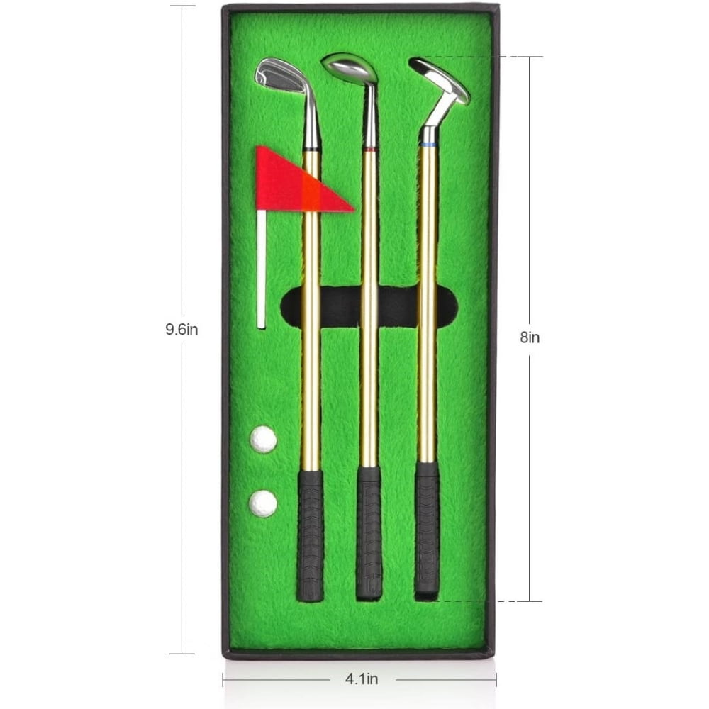 Chok Golf Pen Set, Mini Desktop Golf Ball Pen Gift Set with Putting ...