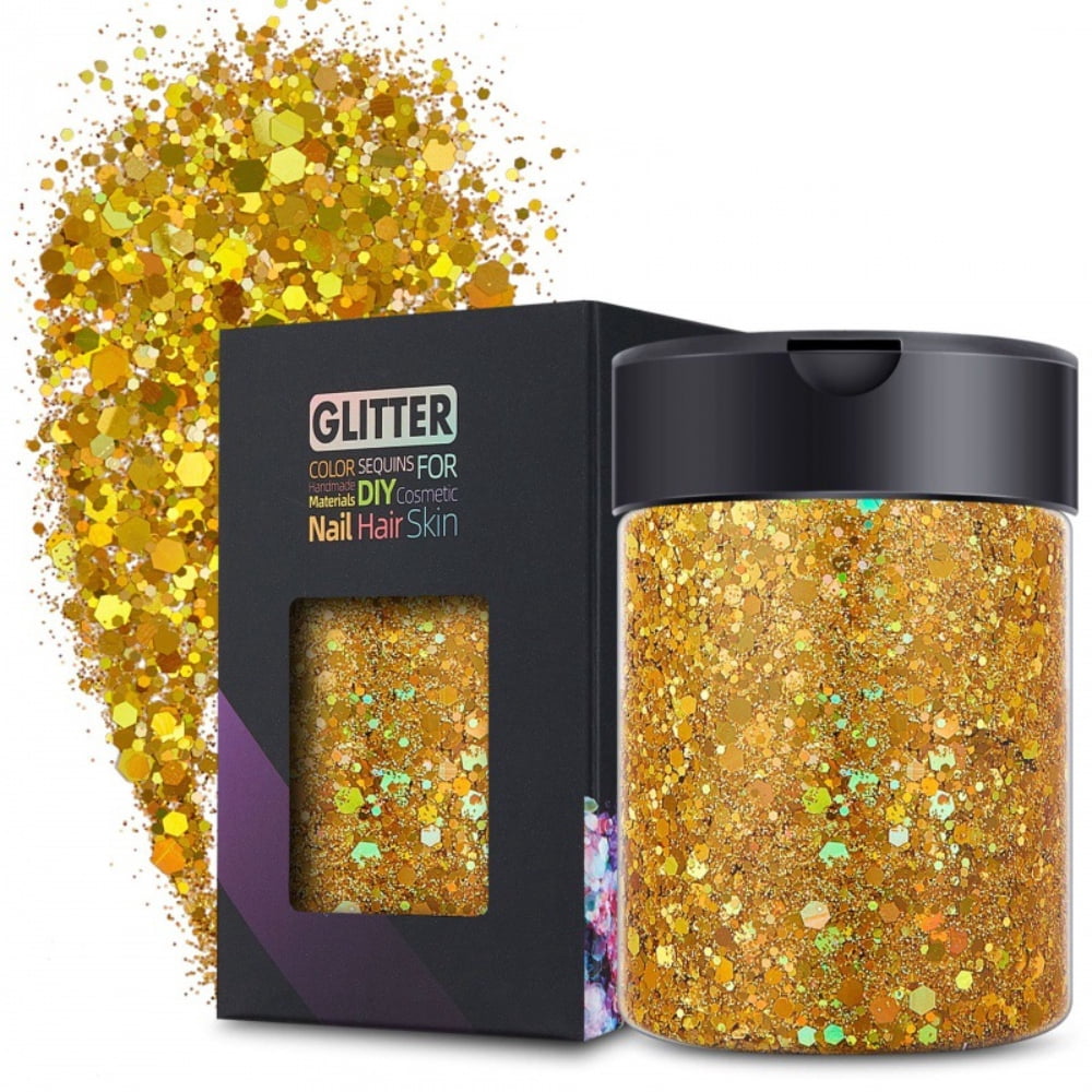 Chok Holographic Glitter, 100g Silver Resin Glitter for Epoxy Holiday ...