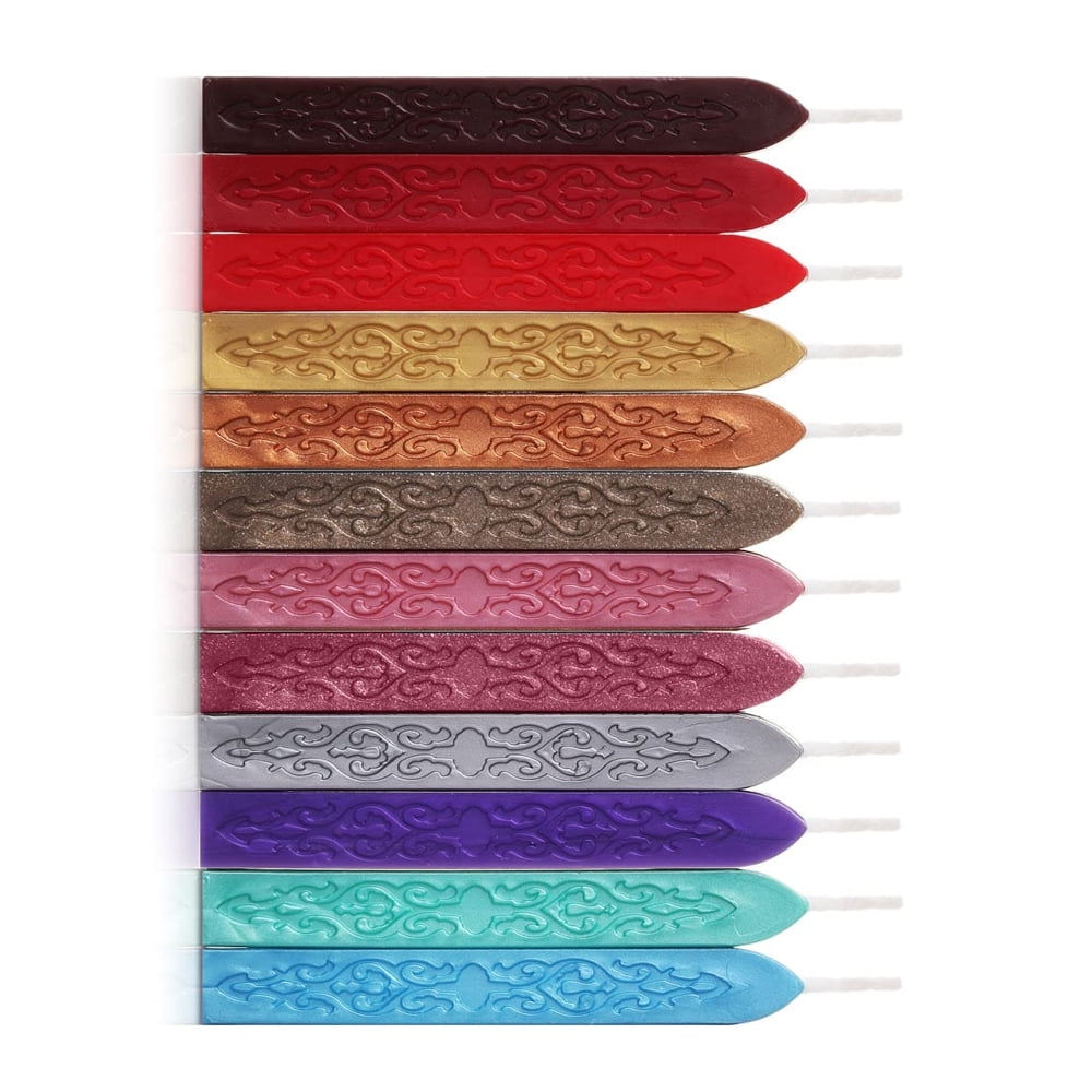 Chok Sealing Wax Sticks 12 Pack Assorted Colors, Sealing Wax Sticks ...