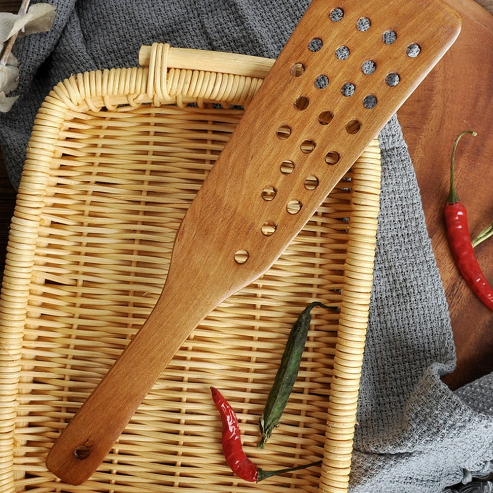 Chok Spatula Fish Wood Cooking Turner Kitchen Slotted Fried Spatulas ...