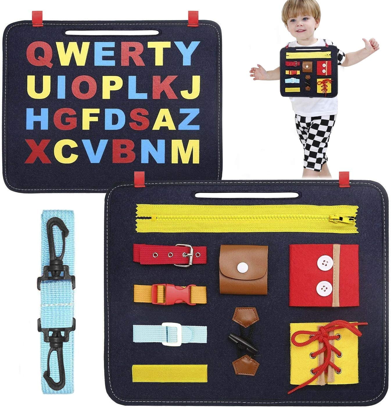 Chok Toddler Busy Board, Montessori Sensory Board for Toddlers 1 2 3 4 ...