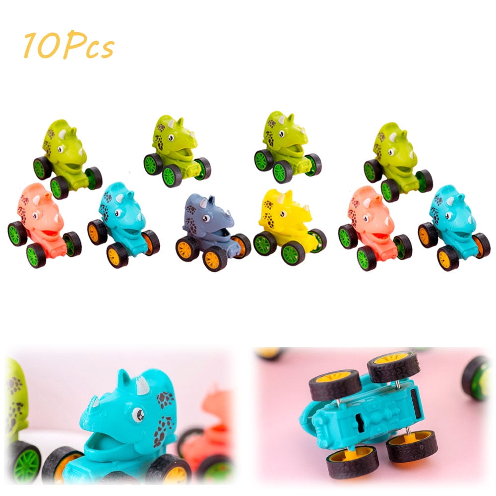Chok Toddler Car Toy for 1+ Year Old, 10 Pack Pull Back Dinosaur Cars ...