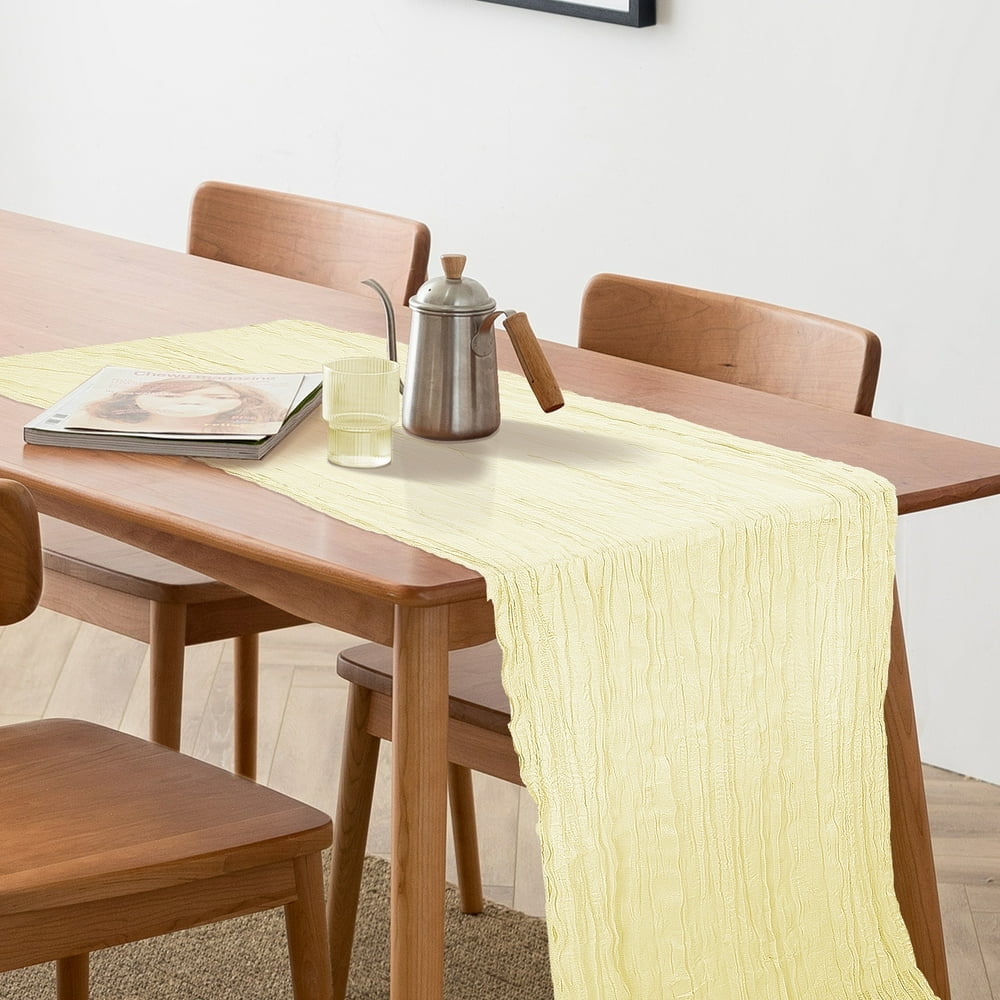 ChokCheesecloth Table Runner 10ft Gauze Boho Rustic Sand Cheese Cloth Table Runner for Baby ...