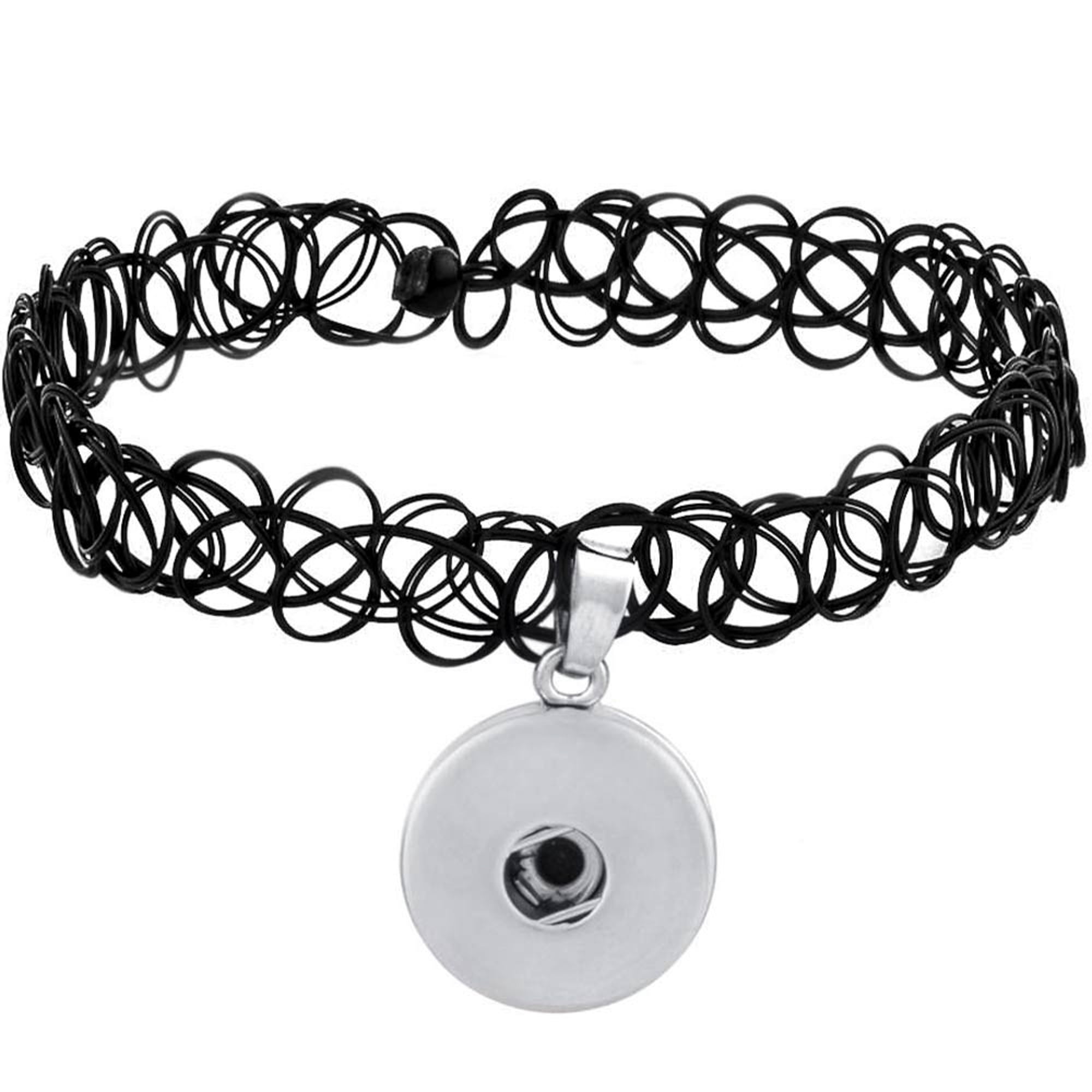 Choker Stretch Necklace Snap Jewelry Fits 18MM 20MM Ginger Charm ...