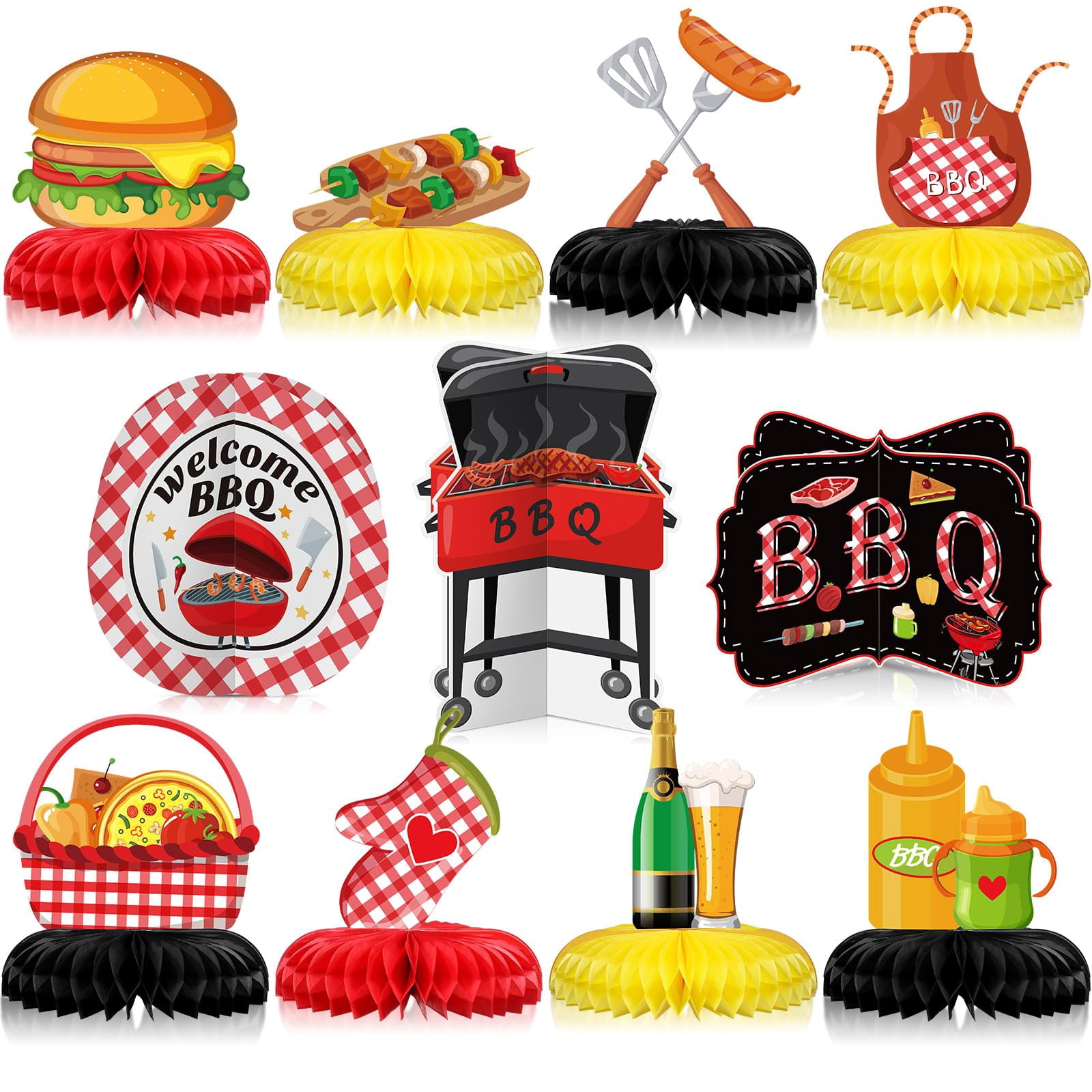 Cholemy 11 Pieces FEV6 BBQ Party Decorations BBQ Baby Shower ...